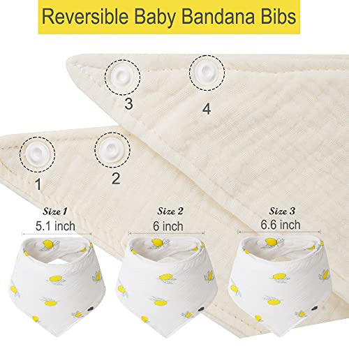 Baby Muslin Bandana Bibs baby Drool Bibs 8Pack 100% Cotton Ultra Soft Super Absorbent Bandana Bibs for Unisex Boys Girls for Teething and Drooling