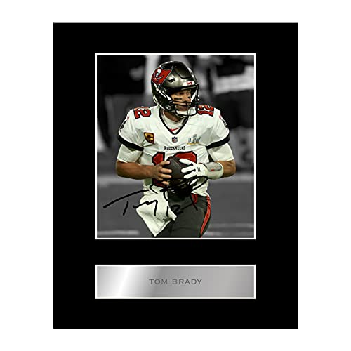 Tom Brady Pre Printed Signature Signed Mounted Photo Display #11 Printed Autograph Picture