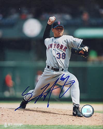 JAY SEO NEW YORK METS SIGNED AUTOGRAPHED 8X10 PHOTO W/COA