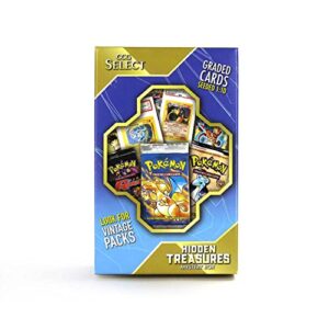 CCG Select Hidden Treasures Mystery Box | 4 Booster Packs | + Guaranteed Bonus Items | Compatible with Pokemon Cards