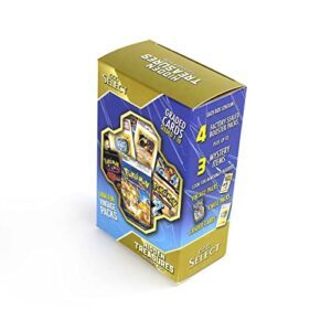 CCG Select Hidden Treasures Mystery Box | 4 Booster Packs | + Guaranteed Bonus Items | Compatible with Pokemon Cards