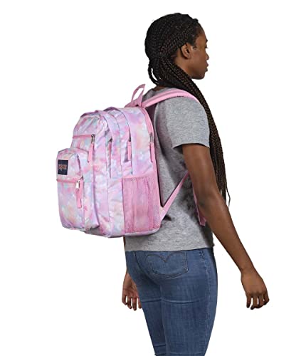 JanSport Big Student Backpack-Travel, or Work Bookbag with 15-Inch Laptop Compartment, NEON Daisy, One Size