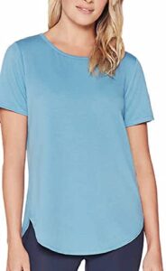 skechers gowalk women's short sleeve tunic tee (as1, alpha, xx_l, regular, regular, blue, xx-large)