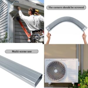 LyPrem Grey 16.5Ft Mini Split Line Set Cover 4" PVC Line Cover Kit for Mini Split and Central Air Conditioner & Heat Pump