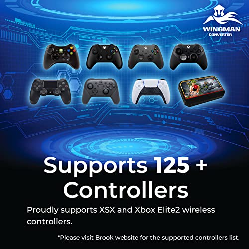 Brook Wingman XB 2 Converter - Wireless Controller Adapter for Xbox Consoles and PC, Supports Remap and Adjustable Turbo