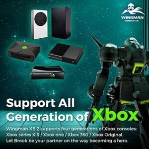 Brook Wingman XB 2 Converter - Wireless Controller Adapter for Xbox Consoles and PC, Supports Remap and Adjustable Turbo