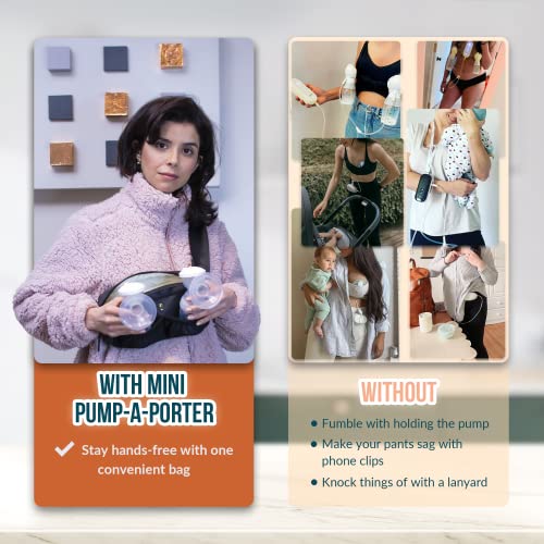 Idaho Jones Pump-A-Porter Mini Wearable Breast Pump Bag - Hands Free Pumping Bag Belt Pouch - Breastfeeding Essentials - Portable Breast Pump Belt for Working Moms - Compatible with Spectra, Etc