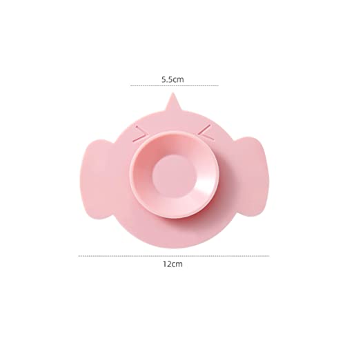 Kisangel 3pcs Anti-Fall Baby Double-Sided Store Infant Silicone Tableware Holder Cartoon Fixing Anti-Slip Cutlery Sucker Base Hotel Kids Cups Fixer Bases Cafe Pad Fixed Bowl for Plate Mat