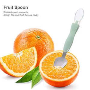 Kisangel Spoons Feeding Scraper First Mud Puree Shower Silicone Spoon Soft Baby Fruit Food Scraping Green Practical Infant Training Scrapping Fruits Children Babies for Gifts