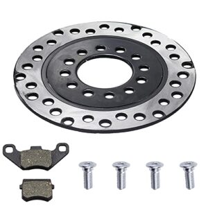 pro bat 158mm/6.22" rear front brake disk rotor+brake pad for 50cc 70cc 90cc 110cc 125cc chinese quad taotao boulder b1 coolster 3050hd atv kids four wheeler