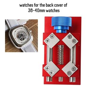 AYNEFY Watch Bezel Opener Red Silver Watch Bezel Removal Tool Workbench Back Case Opener Tool for Watch Maintenance(Red)