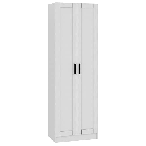 Panana Wooden Storage Cabinet, Collection Food Pantry Cabinet Narrow Cabinet with 2 Doors