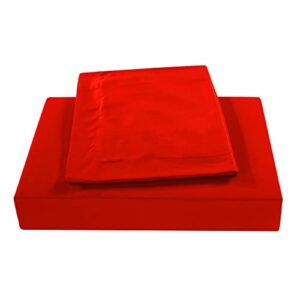 do&get home bedding duvet cover set red color full/queen size, 100% microfiber,ultra soft and silky-smooth touch,breathable and lightweight, with zipper closure