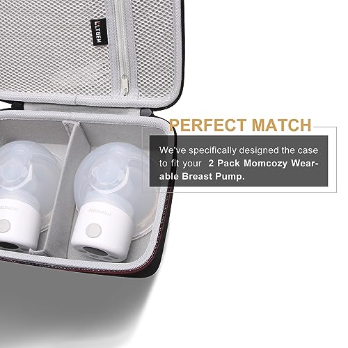 LTGEM Hard Case for 2pcs Momcozy S12 Pro / S12Pro / S9 / Momcousy Wearable Breast Pump Suitable for Storage