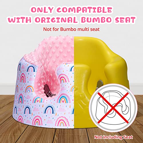 Kinaron Seat Cover, Compatible with Bumbo Seat, Baby Comfortable Seat Cover with Ultra Soft and Breathable, Perfect for Bumbo Seat (Pink)