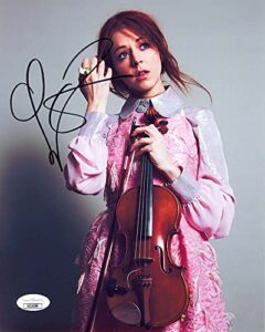 lindsey stirling signed 8x10 photo certified authentic jsa coa aftal