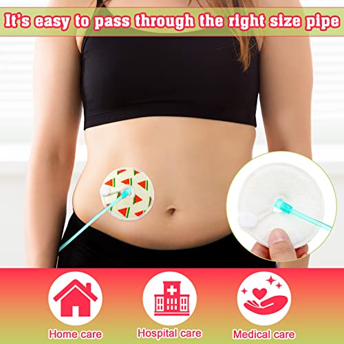 36 Pcs Feeding Tube Pads G Tube Button Covers Breast Nipple Soft Cotton Pads Reusable Button Pads Washable Abdominal Peritoneal Feeding Tube Supplies for Kid Baby Breastfeeding Nursing Care, 6 Pattern