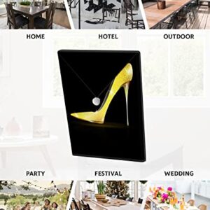 Queen Area 8Pack Dining Chair Slipcovers Shiny Golden High Heels Chair Back Covers Decorations Chair Slipcovers for Party Home Decor