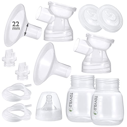 TOVVILD 22mm Breast Pump Parts, Double Bottles Backflow Protector, Compatible with TOVVILD Breast Pump, Spectra Breast Pump Accessories Replacement