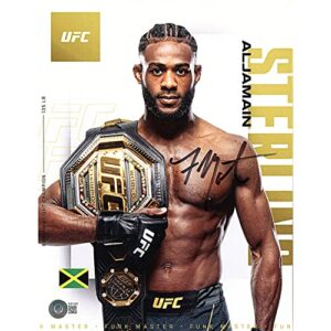 aljamain sterling signed ufc photo beckett authenticated mma autograph photos authentic al jamain sterling autographed memorabilia