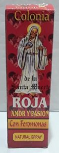 colonia natural spray perfume de la santa muerte - roja, amor/pasión, unisex, producto esotérico