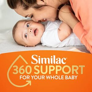 Similac 360 Total Care Sensitive Infant Formula, with 5 HMO Prebiotics, for Fussiness & Gas Due to Lactose Sensitivity, Non-GMO, Baby Formula Powder, 20.1-oz Tub