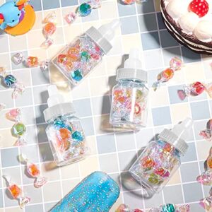 36 Pcs 3.5 Inch Baby Bottle Shower Favor Mini Plastic Candy Bottle Clear Plastic Baby Bottles for Baby Shower Mini Baby Bottle Feeding Bottle Candy Box for Baby Shower Favor Gift Decor (White)