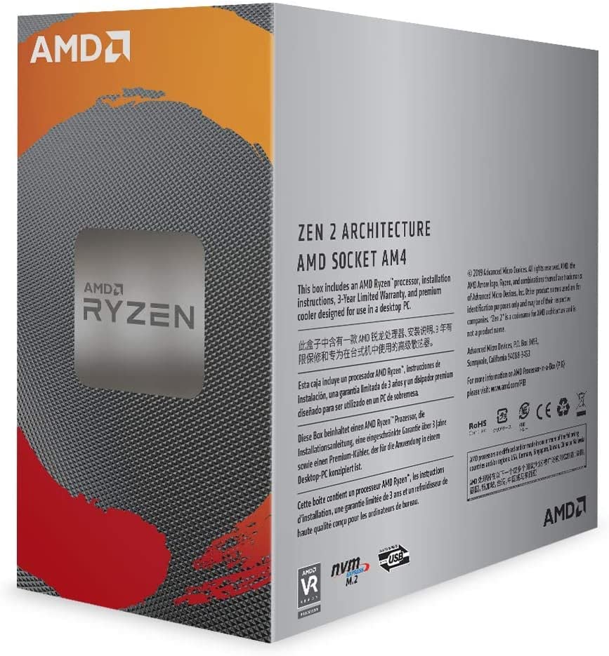 AMD Ryzen 5 3600 6-core, 12-Thread Unlocked Desktop Processor with Wraith Spire Cooler