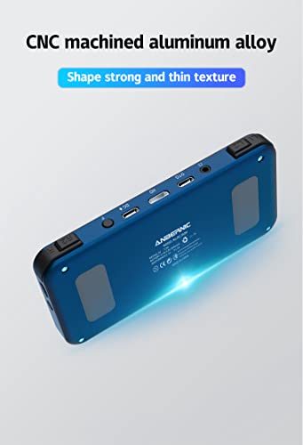 ANBERNIC RG353M Handheld Game Console , Aluminum Alloy CNC Process Dual OS Android 11 + Linux System Support 5G WiFi 4.2 Bluetooth Built-in 64G SD Card 4452 Games (Deep Blue)