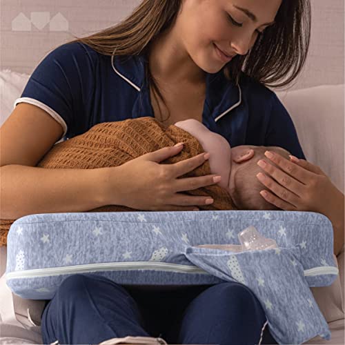 Milliard Premium Nursing Pillow for Breastfeeding, Memory Foam and Machine Washable with Unique Height Adjustable Feature for Best Comfort