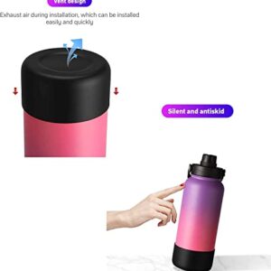 WAPEST Protective Silicone Boot for 32oz - 40oz Hydroflask, Simple Modern, Takeya, Iron Flask and Most Wide Mouth Water Bottle, BPA Free Bottom Silicone Sleeve Cover Water Bottle Accessories, White