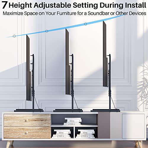 EZISE Universal TV Stand for All Brands 22 to 65 inch TVs, Easy Install Tabletop TV Stands Base fits VESA up to 800 by 400mm, Include Hardware Screws fit All Brand TVs