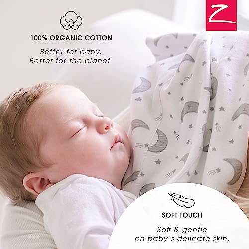 Zutano 5-Pack Organic Burp Cloths for Baby Girl & Boy, Large Cotton Burping Cloths for Babies | Absorbent Baby Spit-Up Rags | Gender Neutral Burp Clothes | Newborn Essentials, Pink Hearts