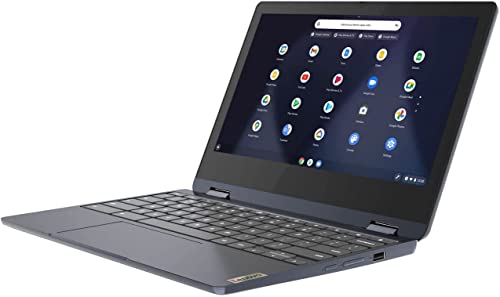 2022 Lenovo Flex 3 Touchscreen Chromebook, 2-in-1 11.6" HD for Business and Student Laptop, MT8183 CPU, 4GB LPDDR3, 64GB eMMC, Webcam, Blue, Chrome OS (Renewed)