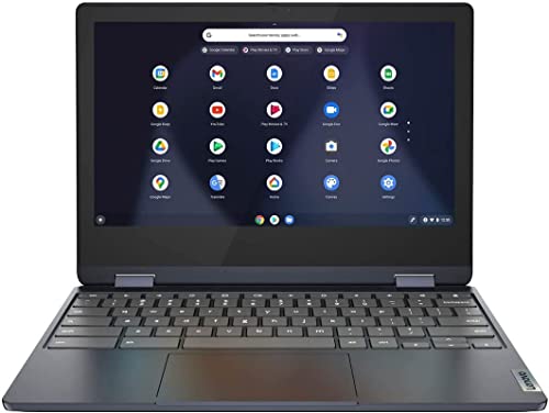 2022 Lenovo Flex 3 Touchscreen Chromebook, 2-in-1 11.6" HD for Business and Student Laptop, MT8183 CPU, 4GB LPDDR3, 64GB eMMC, Webcam, Blue, Chrome OS (Renewed)