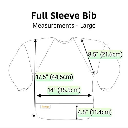 Torange Baby Bib, Long Sleeve Bib for Toddler, Waterproof Bibs for Baby, Baby-Led Weaning Smock, Machine Washable Feeding Bib