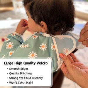 Torange Baby Bib, Long Sleeve Bib for Toddler, Waterproof Bibs for Baby, Baby-Led Weaning Smock, Machine Washable Feeding Bib