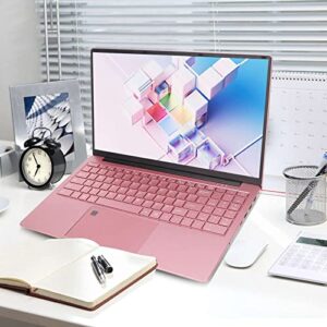 ciciglow Pink 1920x1080 Laptop, Quad Core 2.9GHz HD Gaming Laptop, Fast Bootup and Data Transfer, Long Battery Life, 6000mAh Battery(16+512G)