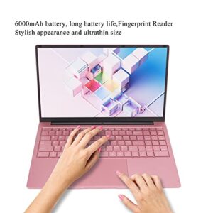 ciciglow Pink 1920x1080 Laptop, Quad Core 2.9GHz HD Gaming Laptop, Fast Bootup and Data Transfer, Long Battery Life, 6000mAh Battery(16+512G)