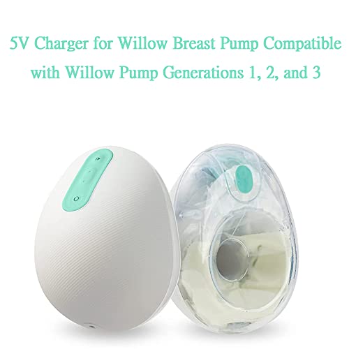 5V 3A Replacement Charger for Willow Breast Pump Generations 1, 2, and 3 Power Cord, Compatible with Willow Electric Breast Pump Exclusively Charging Cable