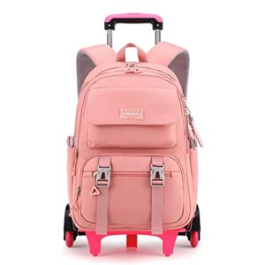 mitowermi girls rolling backpack for boys trolley bags for school elementary middle bookbags with wheels boys rolling backpack