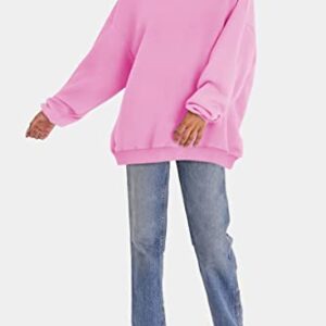 EFAN Preppy Clothes Hoodies for Women Teen Girls Oversized Sweatshirts Fall Fashion Outfits 2023 Clothes Soft Cute Tops Sweaters Pink