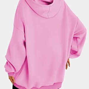 EFAN Preppy Clothes Hoodies for Women Teen Girls Oversized Sweatshirts Fall Fashion Outfits 2023 Clothes Soft Cute Tops Sweaters Pink