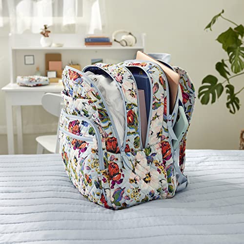 Vera Bradley Women's Cotton XL Campus Backpack, Dreamer Paisley - Recycled Cotton, One Size