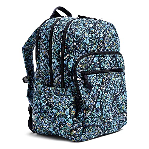 Vera Bradley Women's Cotton XL Campus Backpack, Dreamer Paisley - Recycled Cotton, One Size