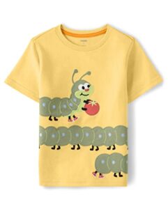 gymboree,boys,and toddler embroidered graphic short sleeve t-shirts,gold catepillar,3t