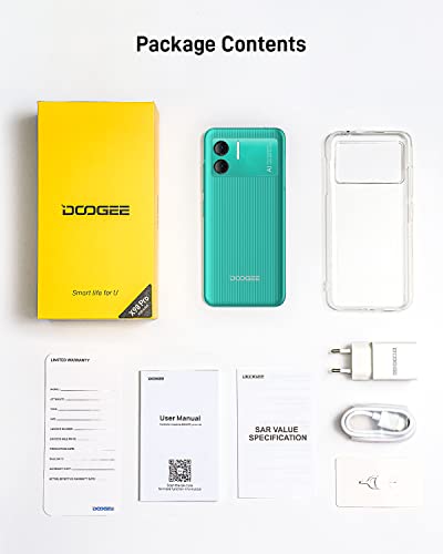 DOOGEE Android Phone 2023, X98 PRO 9GB+64GB Android 12 Cell Phones, Helio G25 Octa Core, Dual 4G Phones Unlocked, 6.5" FHD+ Display Smartphone, 4200mAh, Face ID, T-Mobile, US Version