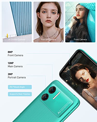 DOOGEE Android Phone 2023, X98 PRO 9GB+64GB Android 12 Cell Phones, Helio G25 Octa Core, Dual 4G Phones Unlocked, 6.5" FHD+ Display Smartphone, 4200mAh, Face ID, T-Mobile, US Version