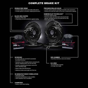 R1 Concepts Front Rear Brakes and Rotors Kit |Front Rear Brake Pads| Brake Rotors and Pads| Optimum OEp Brake Pads and Rotors|fits 2015-2021 Audi A3, A3 Quattro, A3 Sportback e-tron, Q2; Seat Ateca