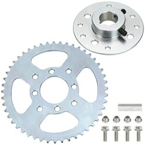 grehua rear sprocket drum brake hub adapter 1" bore 1/4" keyway with 40 41 420 chain 48t drive sprocket kit for predator 212cc 196cc 6.5hp dune buggy drift trike heavy duty go kart cart parts racing